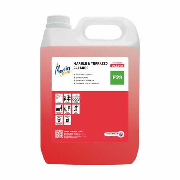 Seldram Supplies. MERLIN F23 MARBLE & TERRAZZO CLEANER |2x5ltr