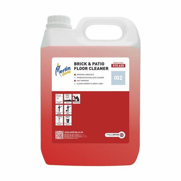 Seldram Supplies. MERLIN i02 BRICK & PATIO ACID CLEANER |2x5ltr