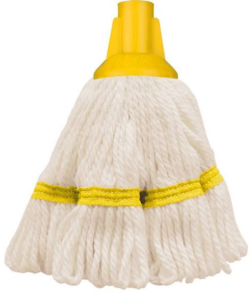Seldram Supplies. HYGIENE SCREW ON MOP YELLOW 300gm |Each